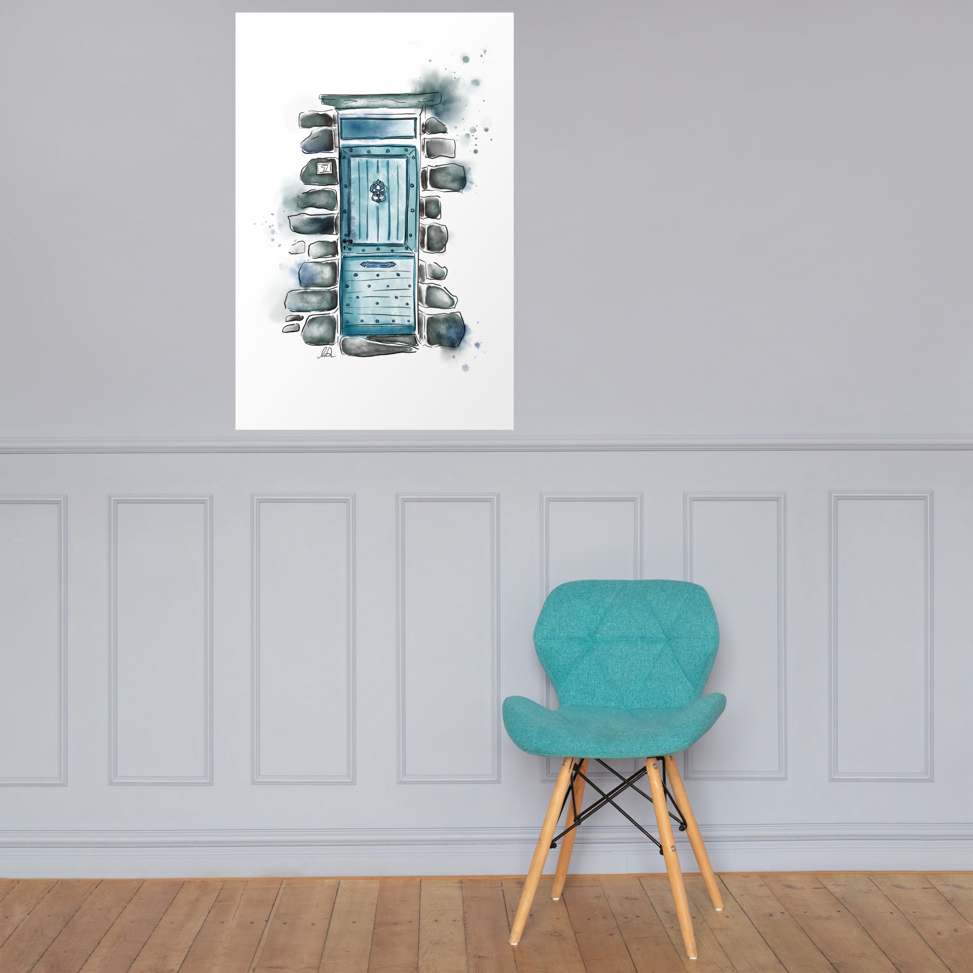 The Lucky Door - French Watercolor - Poster – The Shamal