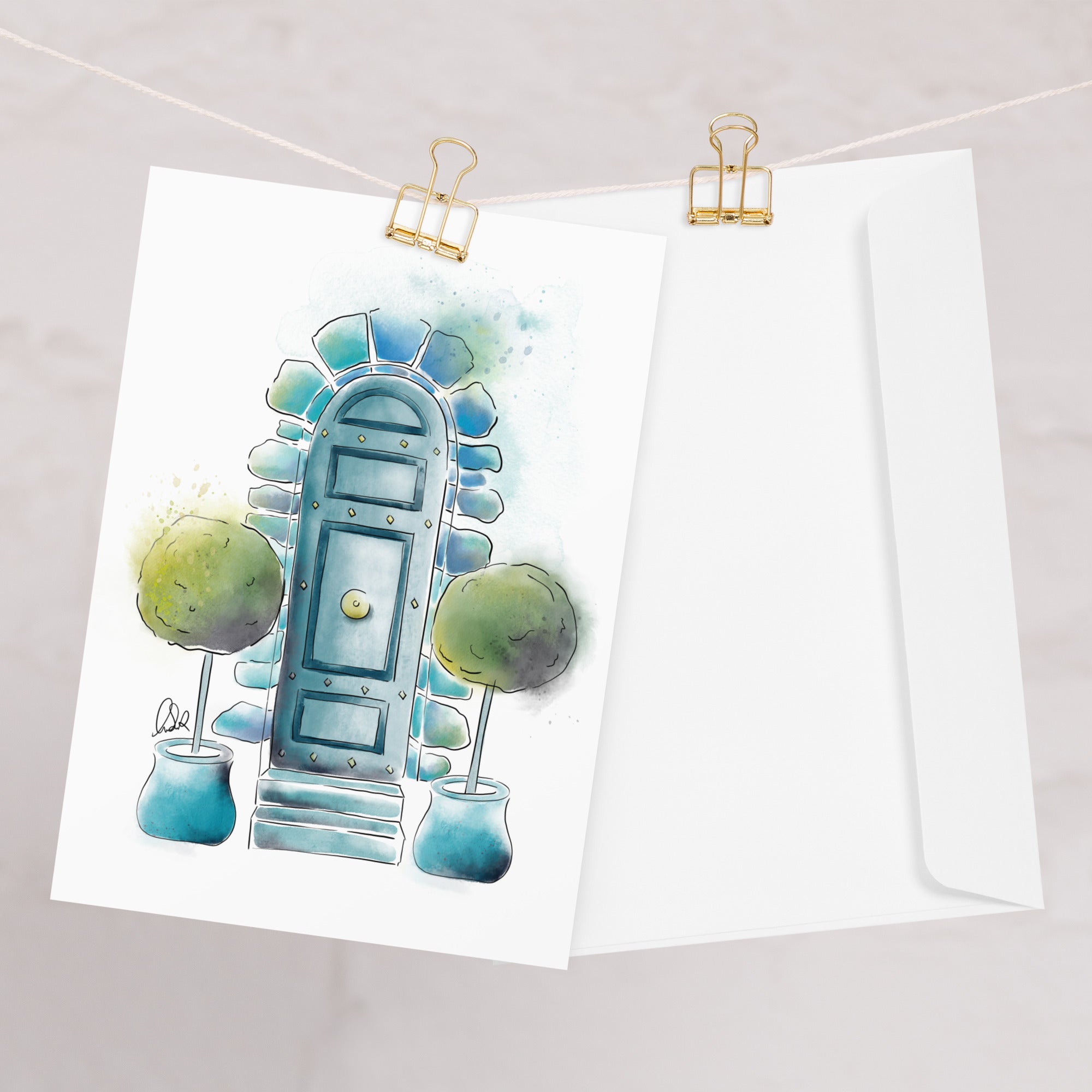 The Topiary - French Watercolor - Greeting card – The Shamal